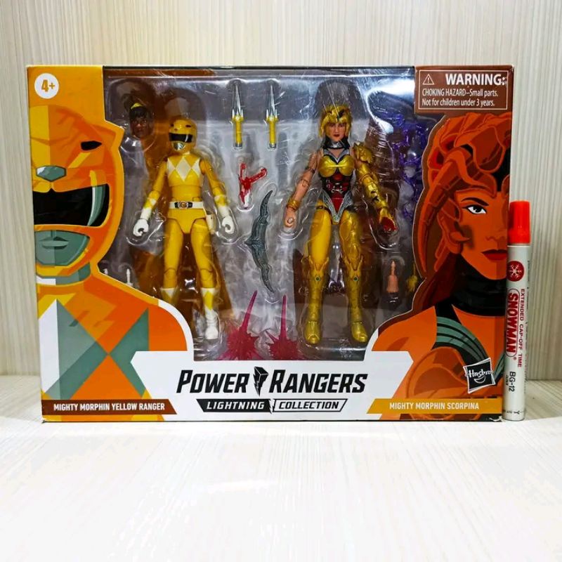 Jual mainan action figuremighty morphin yellow ranger power rangers ...