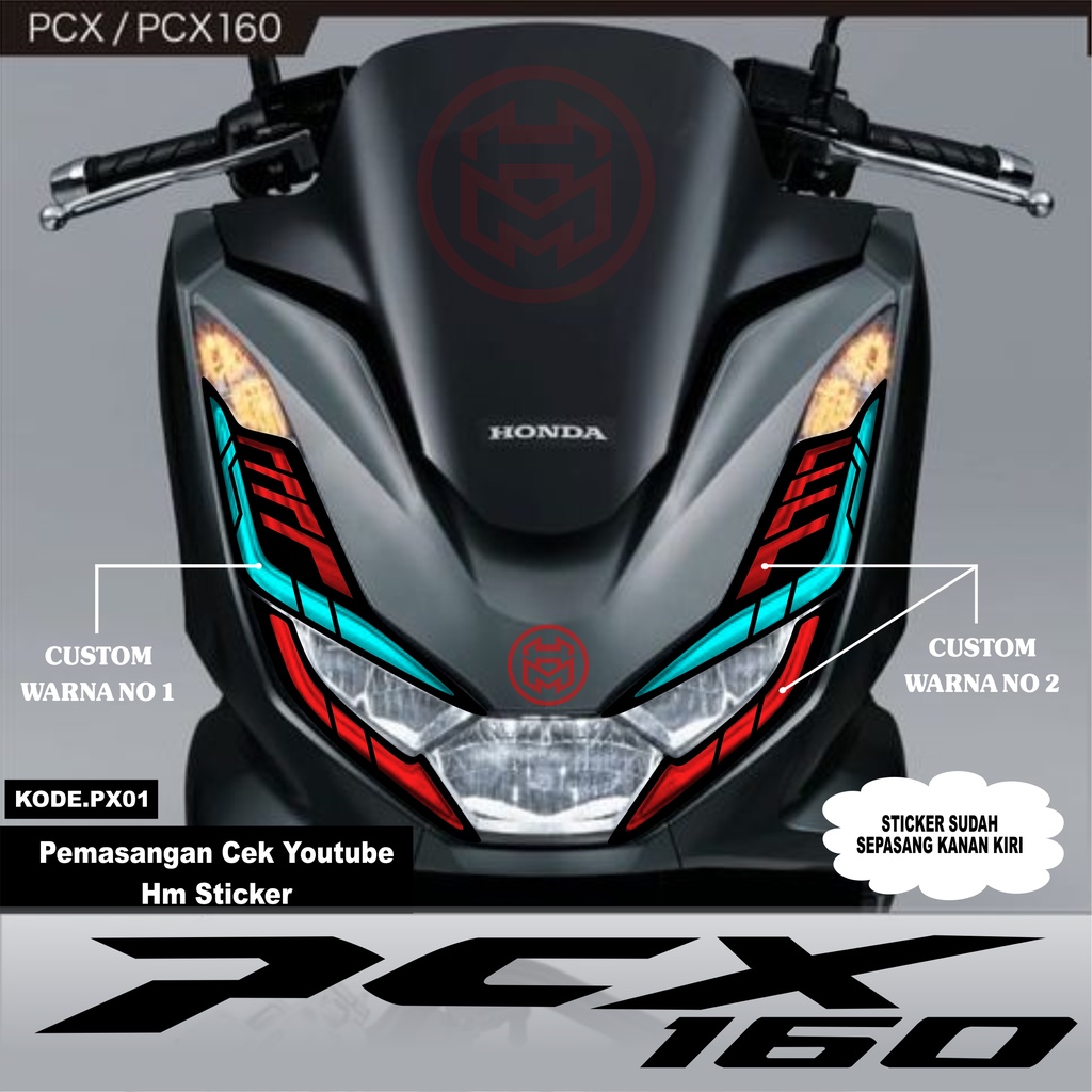 Jual STICKER LAMPU DEPAN PCX 160 NEW PX01 MIX 2 WARNA | Shopee Indonesia