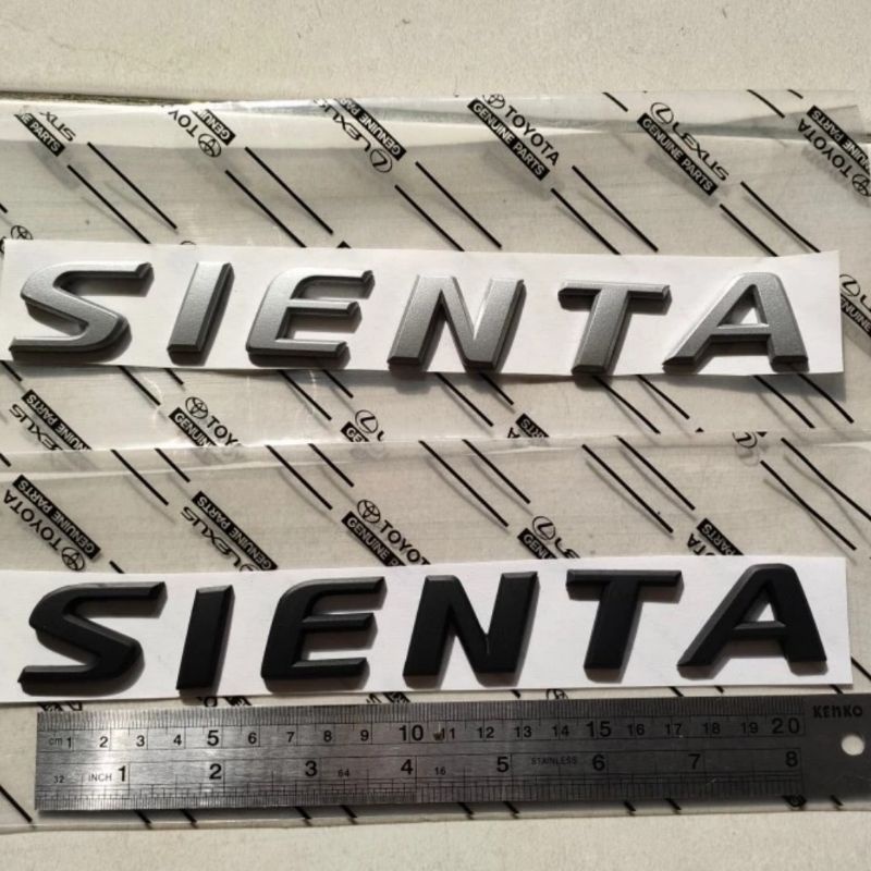 Jual emblem logo tulisan SIENTA kap mesin dan bagasi original | Shopee ...