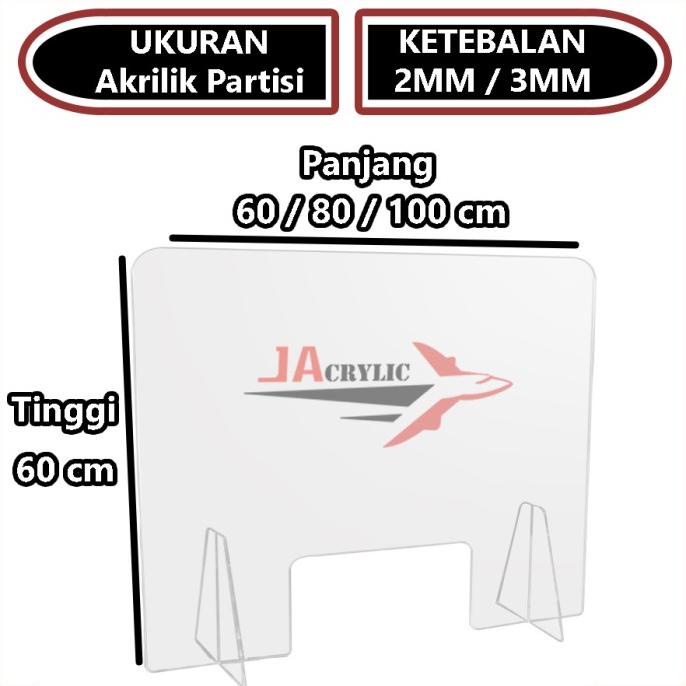 Jual Partisi Sekat Pembatas Meja Akrilik Table Divider Ketebalan 2Mm ...
