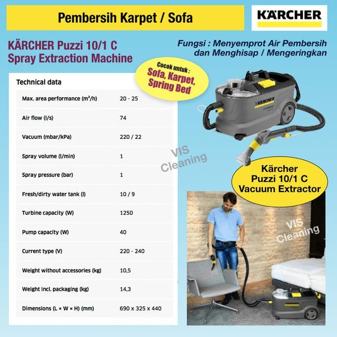 Jual Carpet Cleaner Karcher Puzzi 10/1 (Vacuum Extractor) | Shopee ...