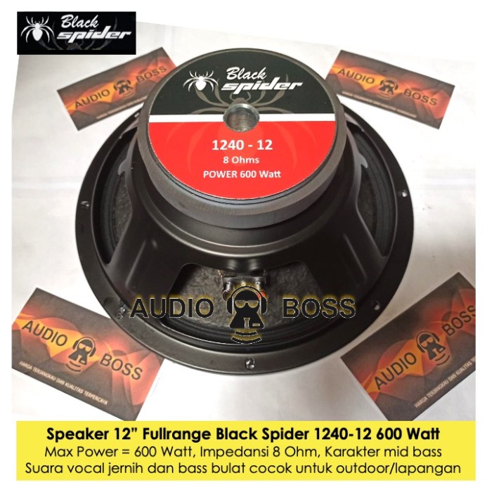 Jual SPEAKER FULL RANGE 12 INCH BLACK SPIDER 1240 - 12 MID BASS 1240 ...