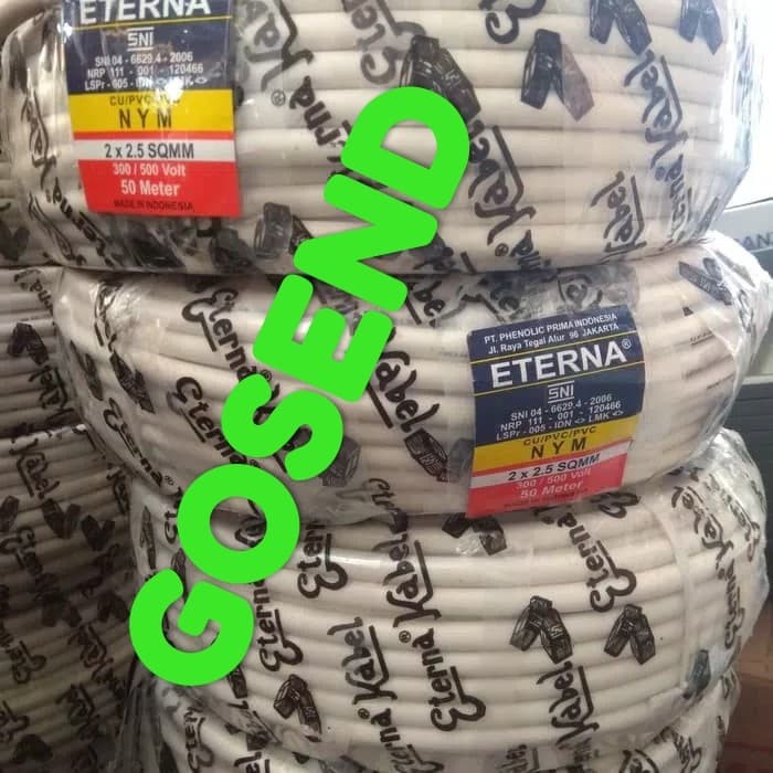 Jual Kabel Eterna 2X2.5 1 Roll 50 Meter | Shopee Indonesia