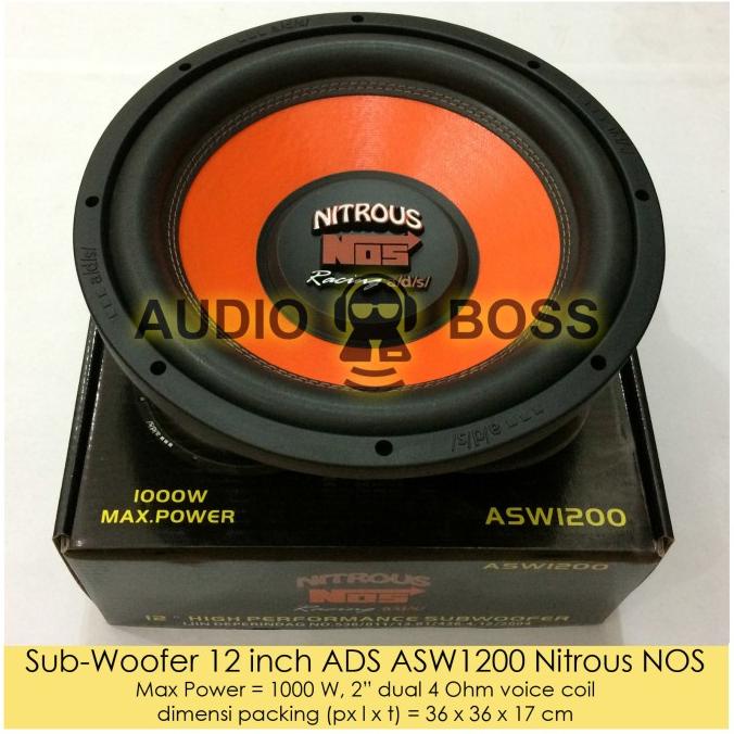 Jual Speaker Subwoofer 12 inch ADS ASW1200 Nitrous NOS 12" Nitrous ASW 1200 | Shopee Indonesia