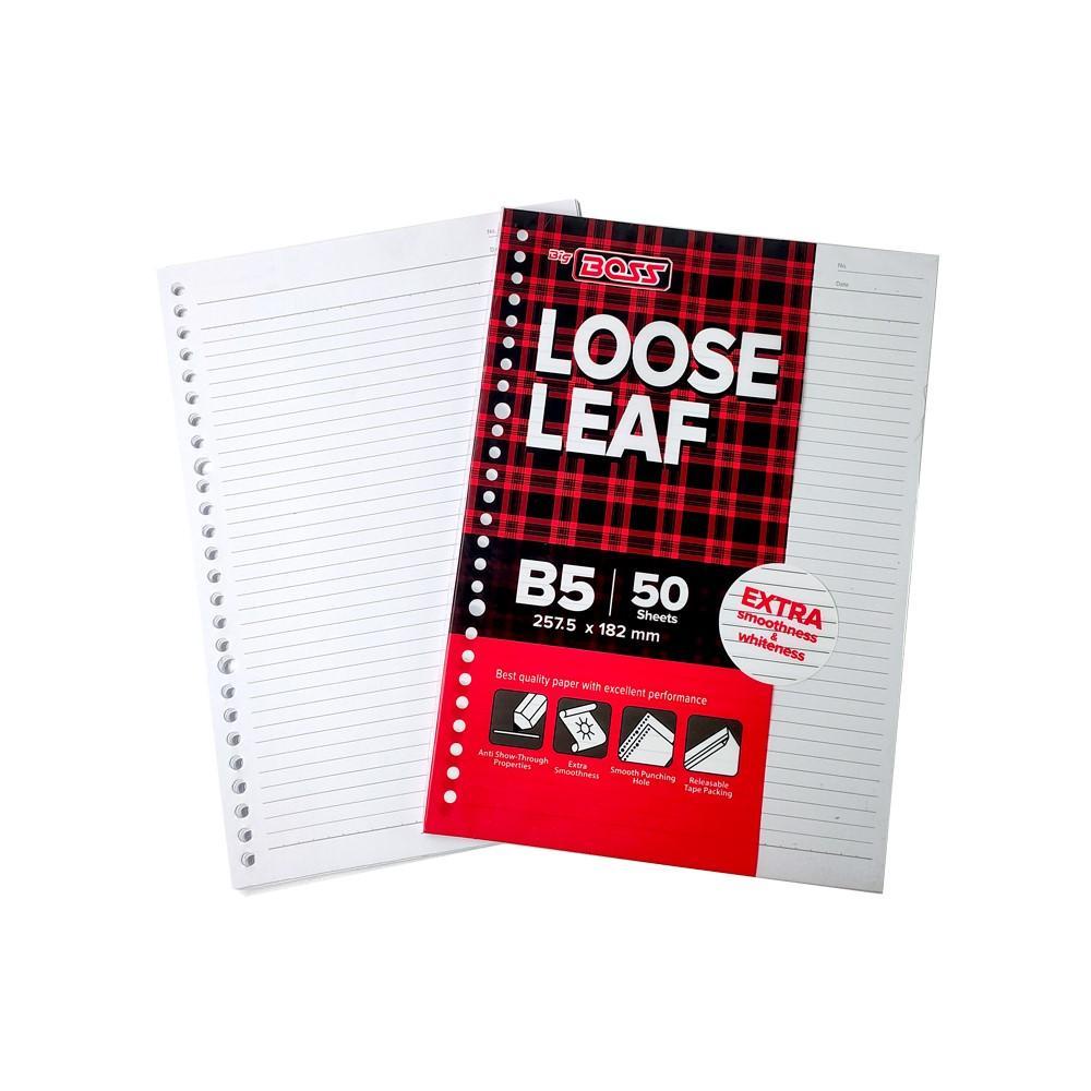 Jual LOOSE LEAF KERTAS BINDER FILE B5 50 LEMBAR - BIG BOSS | Shopee ...