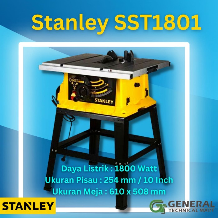 Jual MESIN MEJA POTONG 10INCH SST1801 STANLEY TABLE SAW 10INCH SST 1801 ...