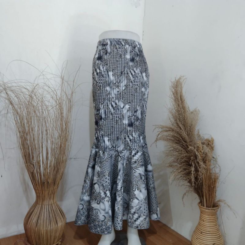 Jual Rok Batik Duyung Plisket HIMALAYA SILVER S - Jumbo / Rok Bawahan ...