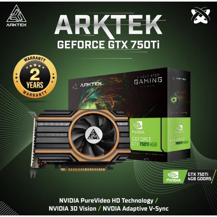 Jual VGA NVIDIA ARKTEK GTX 750Ti 4GB GDDR5 128-bit | Shopee Indonesia
