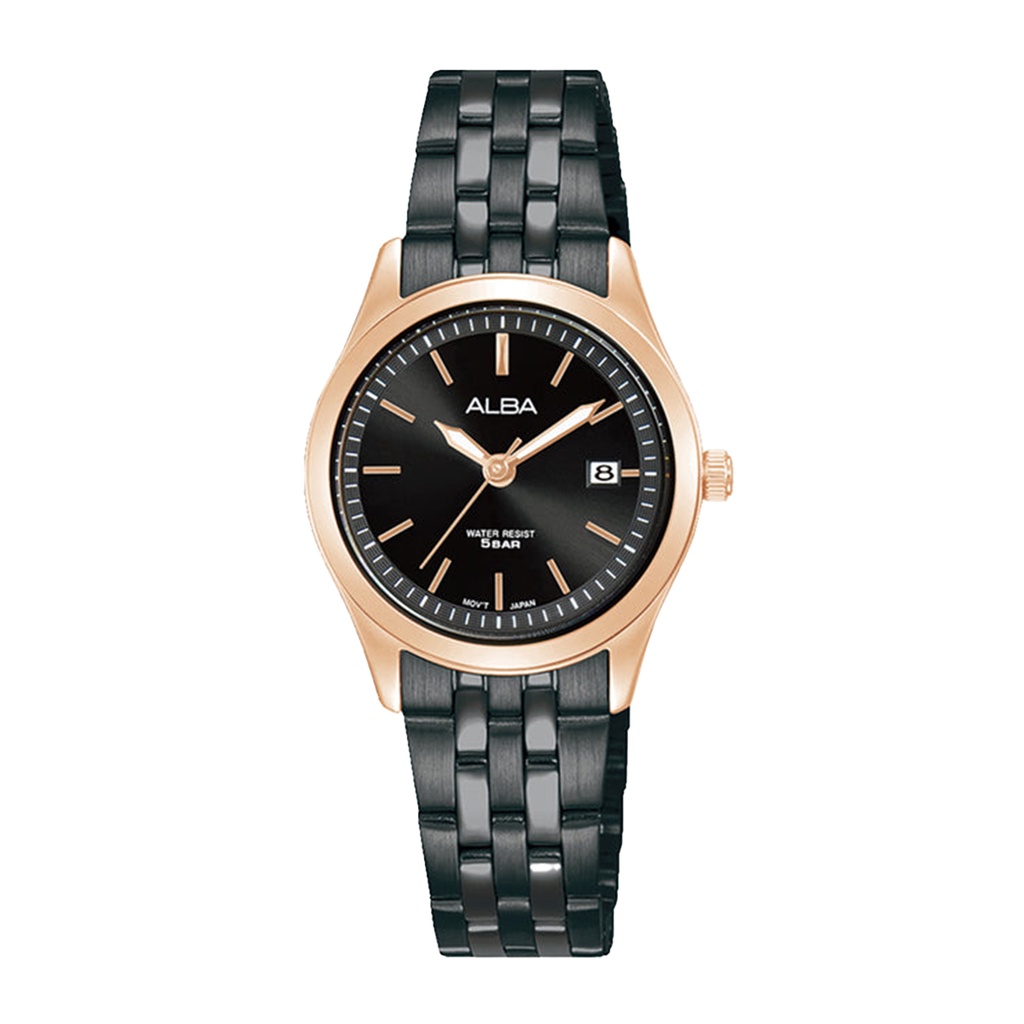 Jual Jam Tangan Wanita ALBA Prestige AH7CE2X1 Black Dial Black ...