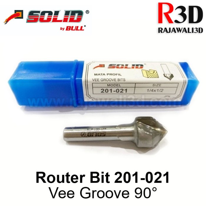 Jual Router Bit Mata Profil Solid 201-021 V Groove 90° Angle Double ...
