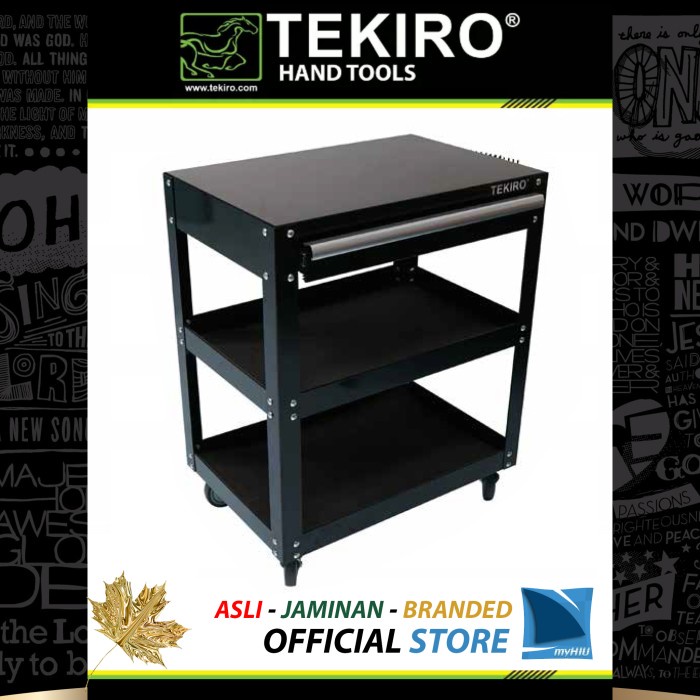 Jual Troli Meja Mekanik Rak Kunci 3 Susun Hitam - Mechanic Tool Cart ...