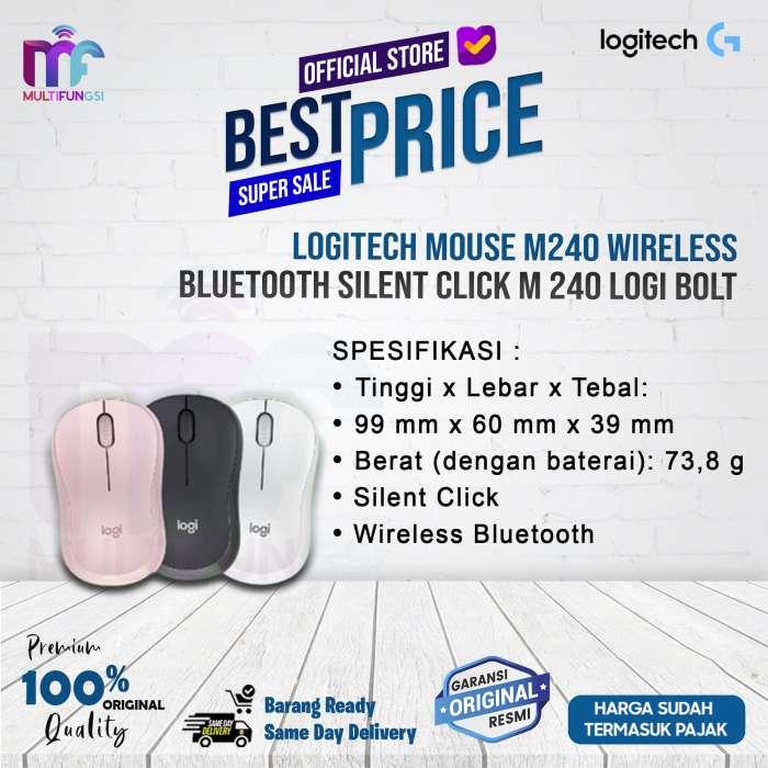 Jual Logitech Mouse M240 Wireless Bluetooth Silent Click M-240 Logi ...