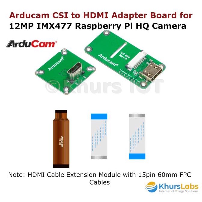 Jual Arducam CSI to HDMI Adapter for 12MP IMX477 Raspberry Pi HQ Camera ...