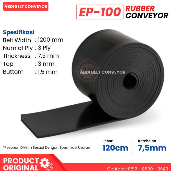 Jual Rubber Conveyor Belt 120 Cm X 3 Ply ( 7,5 Mm ) Karet Conveyor Belt ...