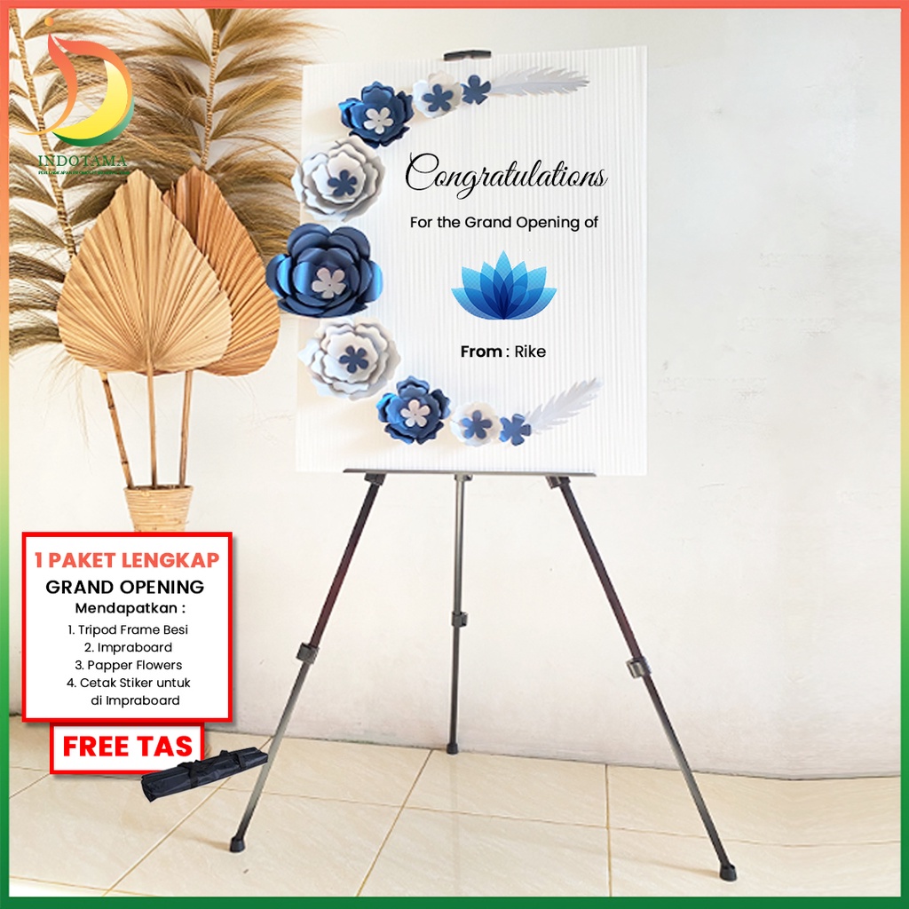 Jual Karangan Papan Bunga Kertas Wedding Sign Grand Opening 60x80 cm ...