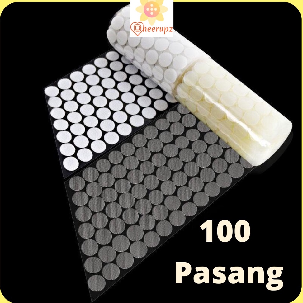 Jual Best VELCRO BULAT DOT TAPE 10mm/15mm/20mm/25mm untuk kerajinan ...