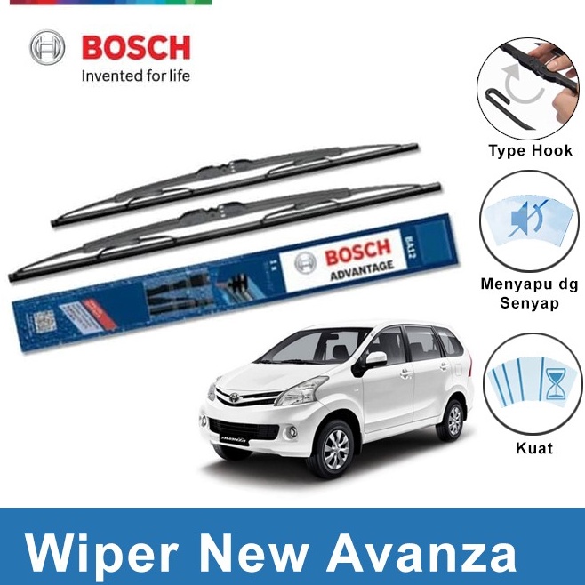 Jual BRANDED SALE Bosch Sepasang Wiper Kaca Mobil New Toyota Avanza Advantage 21" & 14" -2 Buah ...
