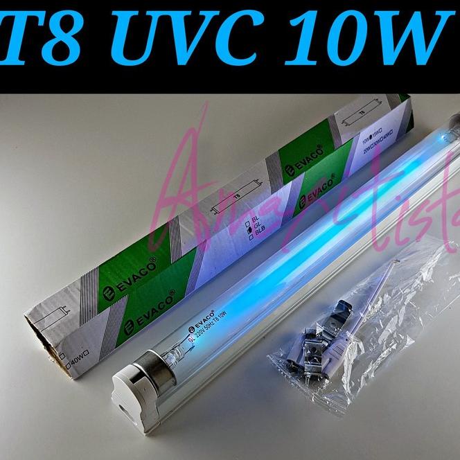 Jual Lampu Uv Uvc T8 10W Evaco Germicidal Sterilizer Air Kuman Set Komplit | Shopee Indonesia