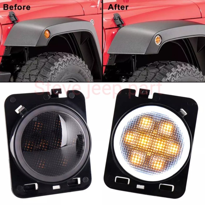 Jual Lampu Srn Sein Samping Smoked Led+Drl Sen Fender Jeep Wrangler Jk ...