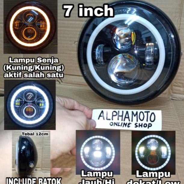 Jual Lampu Daymaker 7 inch include batok kualitas asli original ori ...