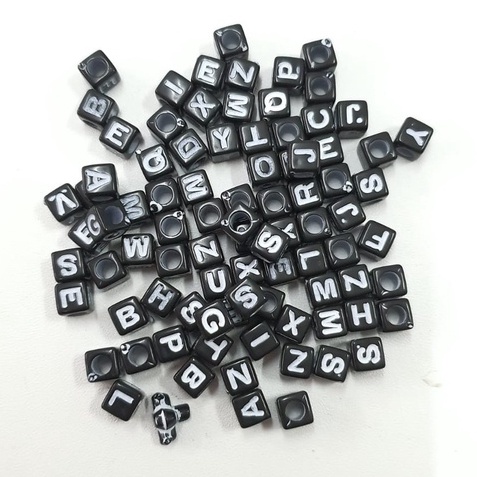 Jual Mote Huruf Kotak Alfabet / Berat 1Pon / Manik Abjad / Abjat ...