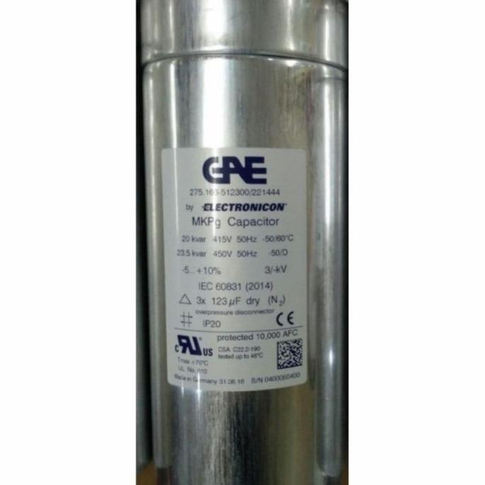 Jual Kapasitor Bank Gae Mkpg 20Kvar Capacitor Bank Gae Mkp 20 Kvar 415V ...