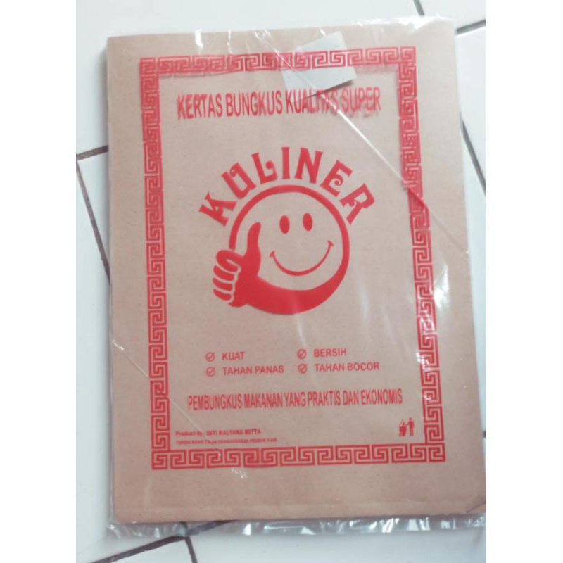 Jual Kertas Nasi Warteg | Kertas Bungkus Nasi Coklat Isi 100 Lembar ...