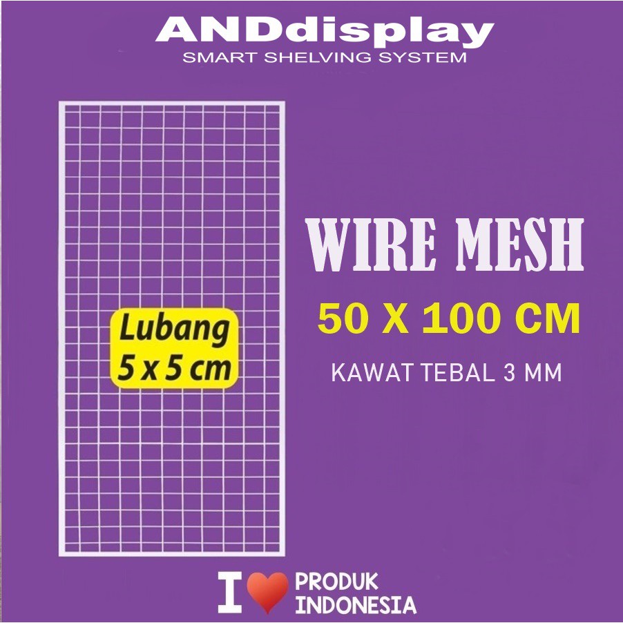 Jual WIRE GRID MESH 50 X 100 CM - KAWAT JARING KOTAK - RAM DINDING ...