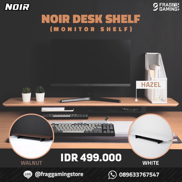 Jual Bestseller Noir Desk Shelf Monitor Stand Riser / Monitor Table ...