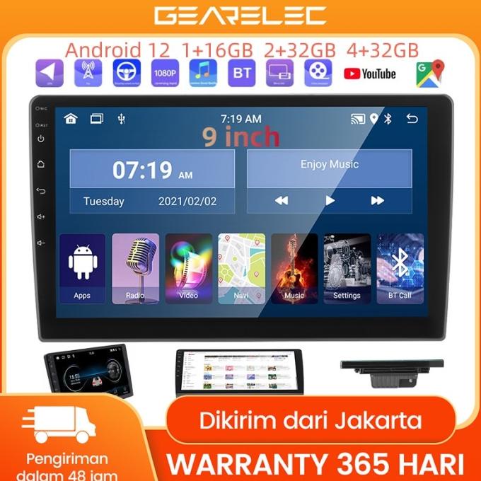 Jual Head Unit Double Din Android 12 9 inch Universal Bluetooth GPS ...