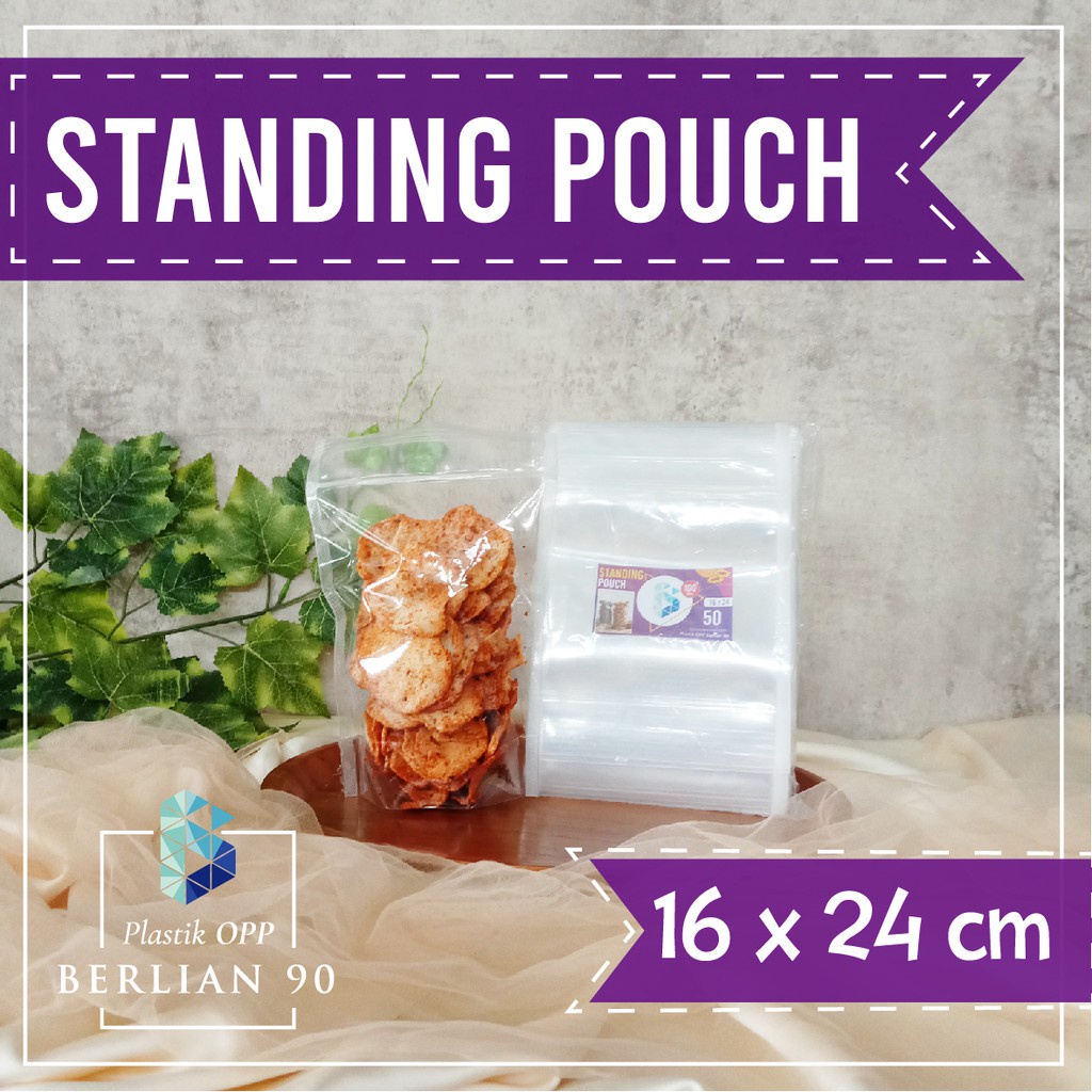 Jual Standing Pouch 16 X 24 Isi 50 Lembar / Plastik Kemasan Berdiri ...