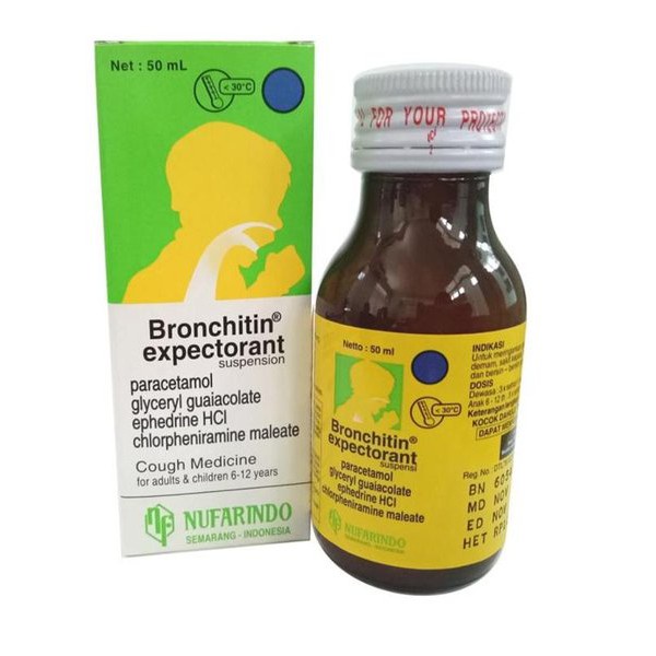 Jual 2 BOTOL BRONCHITIN EXPECTORANT SIRUP 60 ML | Shopee Indonesia