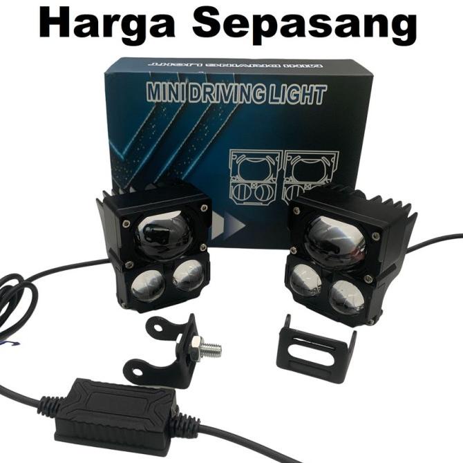 Jual Lampu Tembak Sorot Laser Gun Led D2 M60 3 Mata Mobil Motor 2 X ...