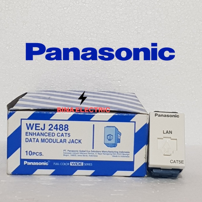 Jual Mata Data Jack Modul / Transmisi Data CAT 5E Panasonic WEJ2488 ...