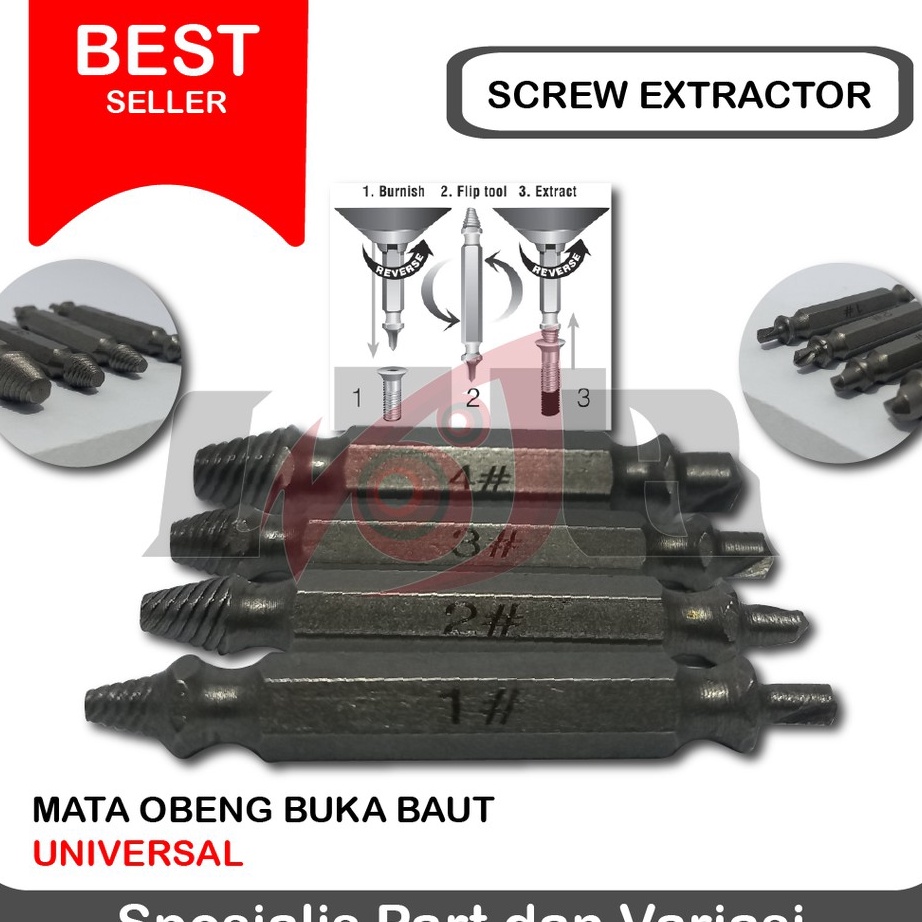 Jual LTI157 Mata Obeng Buka Baut Los Rusak Alat Pembuka Tarik Sekrup ...