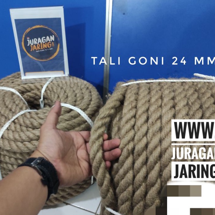Jual Diskon!! Tali tambang Goni 24 mm Manila jute sisal Dadung besar ...