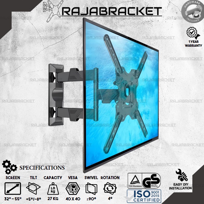 Jual NEW STOCK NORTH BAYOU NB P4 Bracket TV Swivel 32 40 42 43 49 50 55 ...