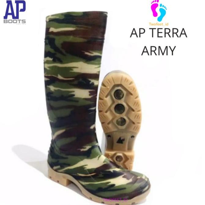 Jual AP BOOTS TERRA ARMY - SEPATU BOOT KERJA KARET TINGGI PANJANG - AP ...