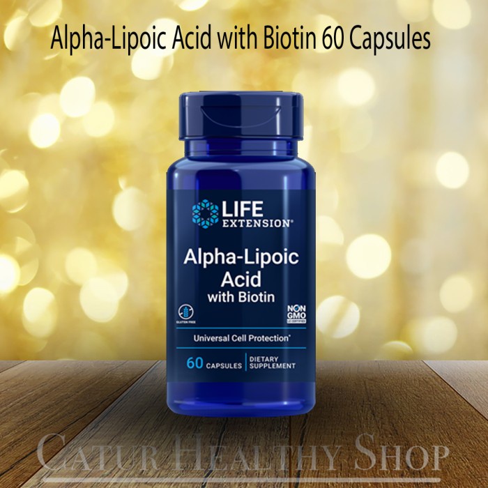 Jual LIFE EXTENSION ALPHA-LIPOIC ACID WITH BIOTIN 60 CAPSULES (USA) | Shopee Indonesia
