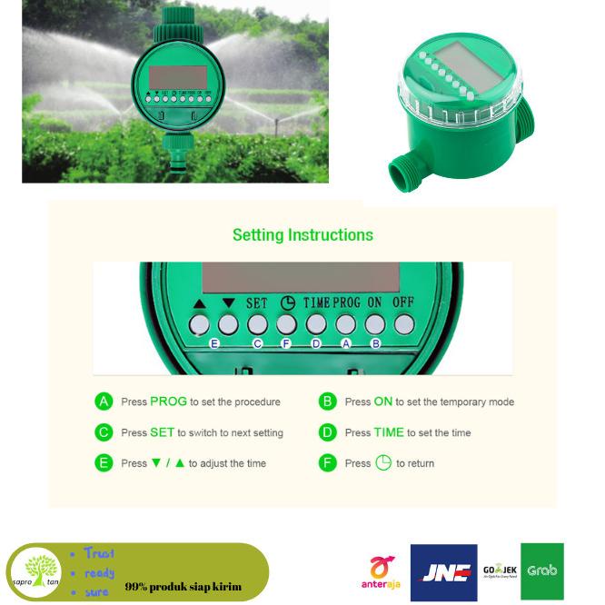 Jual Timer Lcd Irigasi Air Taman Otomatis Sprinkler Timer | Shopee ...