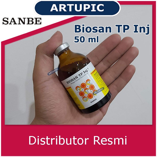 Jual Biosan TP Inj 50 ml Stamina Otot Lemah Melahirkan Infeksi Hewan ...
