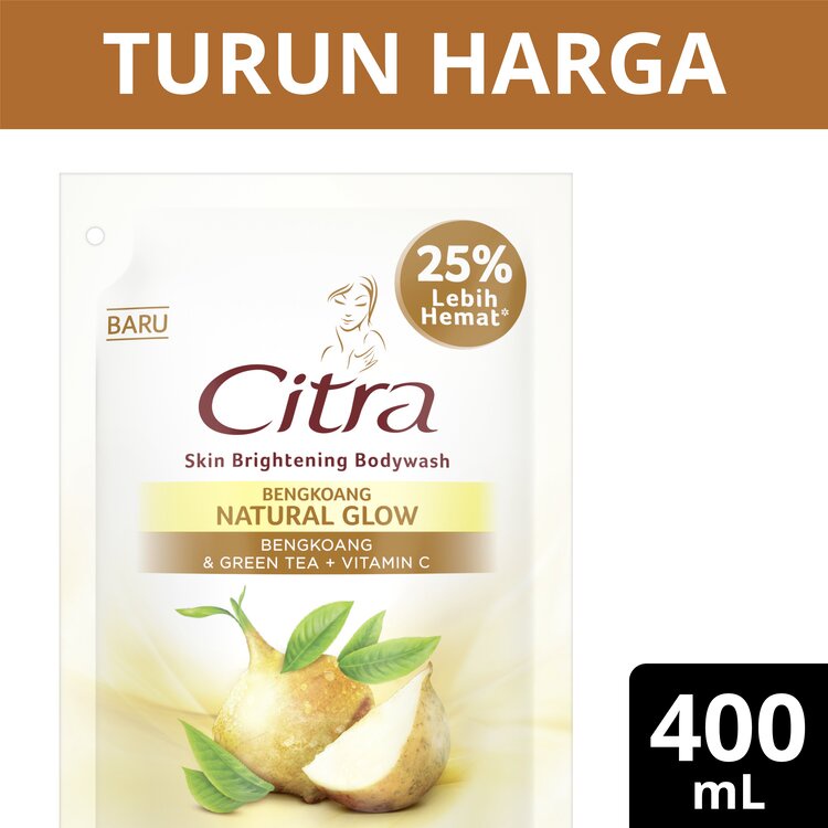 Jual Citra Sabun Mandi Cair Bengkoang Natural Glow 400Ml -Sabun Glow ...