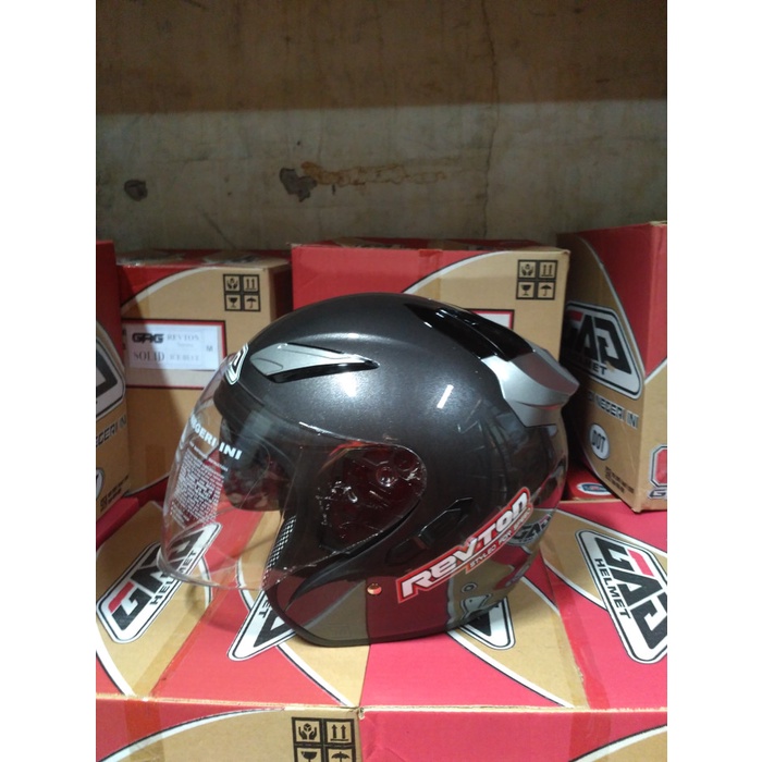 Jual Helm Gag Revton Solid ( 2 Visor ) | Shopee Indonesia