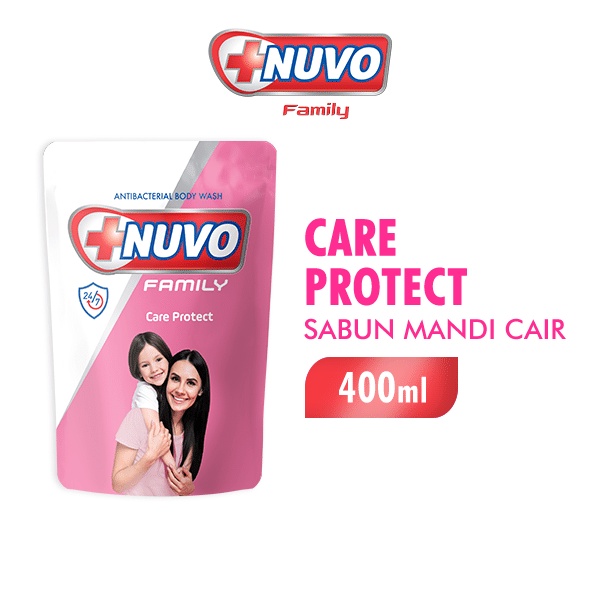 Jual Nuvo Family Sabun Mandi Cair Pink Care Protect Pouch 400 ml ...