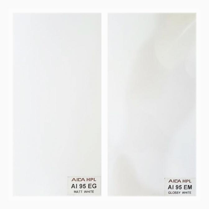 Jual populer] HPL AICA Ai-95 WHITE PUTIH ( DOFF / GLOSS ) HIGH PRESSURE LAMINATE | Shopee Indonesia