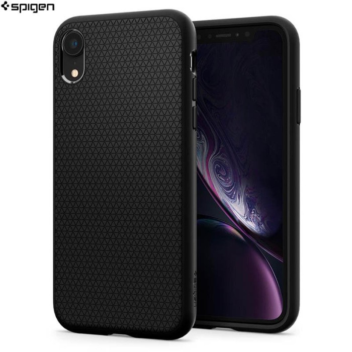 Jual Spigen Liquid Air Case iPhone XR - Casing Black Soft Armor ...