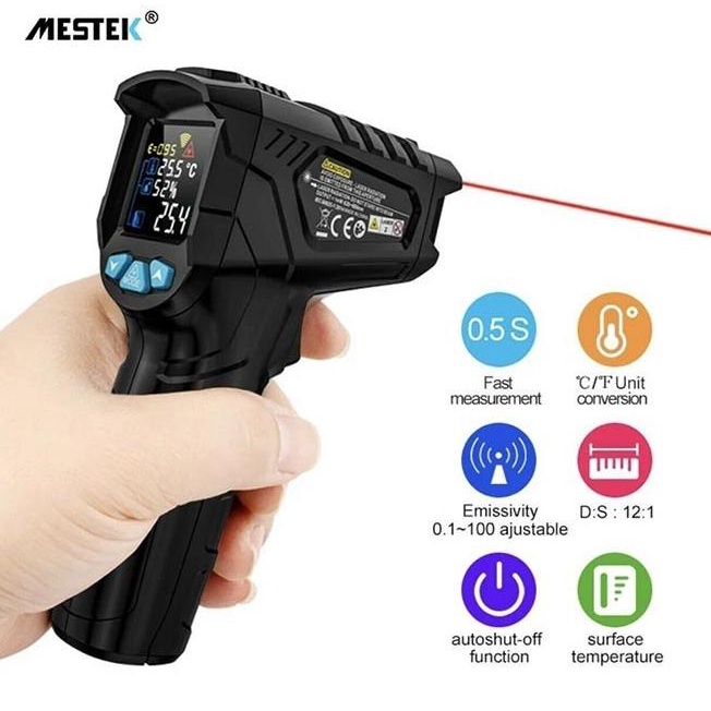 Jual Infrared Humidity Thermometer IR01D Mestek Termometer Gun IR-01D ...
