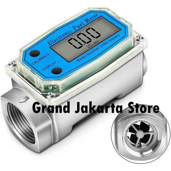 Jual Water Flow Meter 1 Inch Turbine Digital 1 Inci Solar Npt Wg1 Fuel Diesel Wg-1 Air Chemical ...
