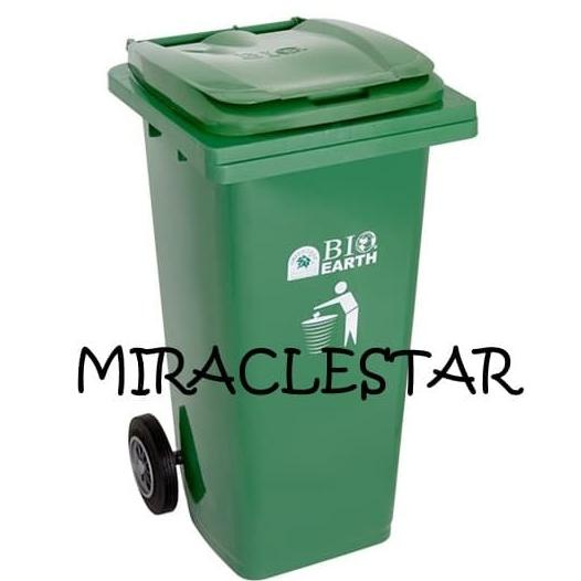 Jual Tempat Sampah Roda Segi Tutup 120 Liter Bio Dustbin 2312 Green Leaf | Shopee Indonesia