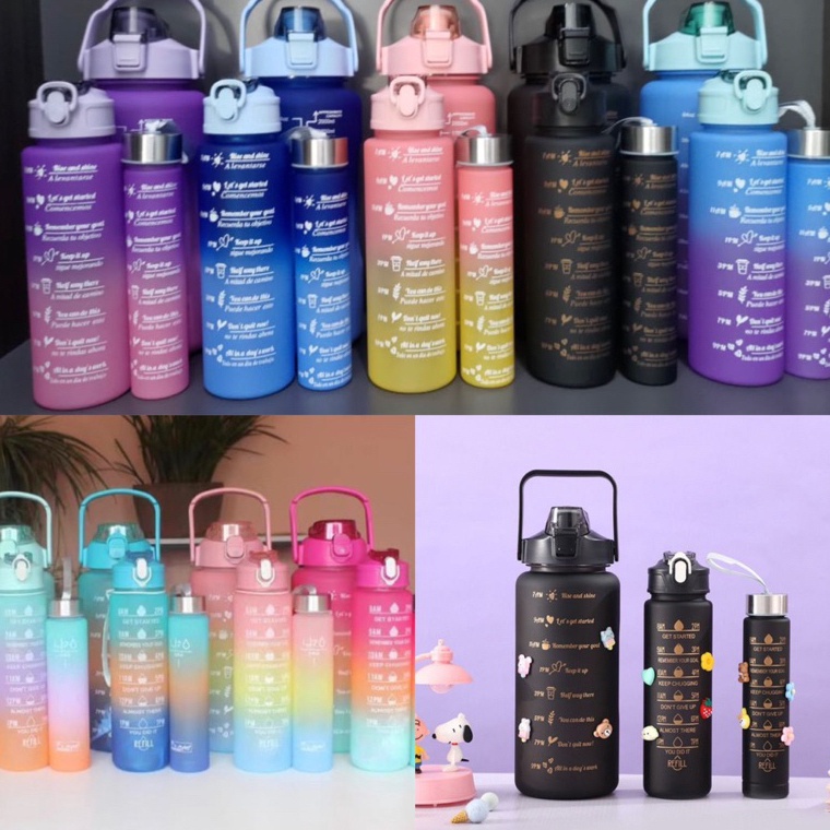 Jual PRODUK TREND BOTOL MINUM VIRAL BOTOL BERANAK 3IN1 BOTOL DOFF FREE ...